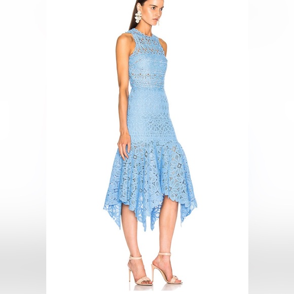 Jonathan Simkhai | Dresses | Jonathan Simkhai Blue Midi Crochet Dress ...